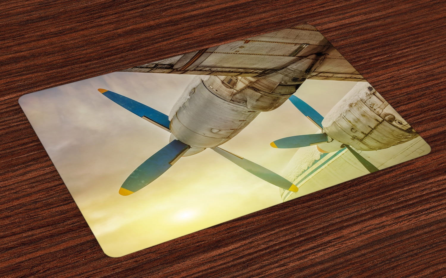 Vintage Airplane Placemats Set of 4 Old Wing Aircraft with Propellers ...
