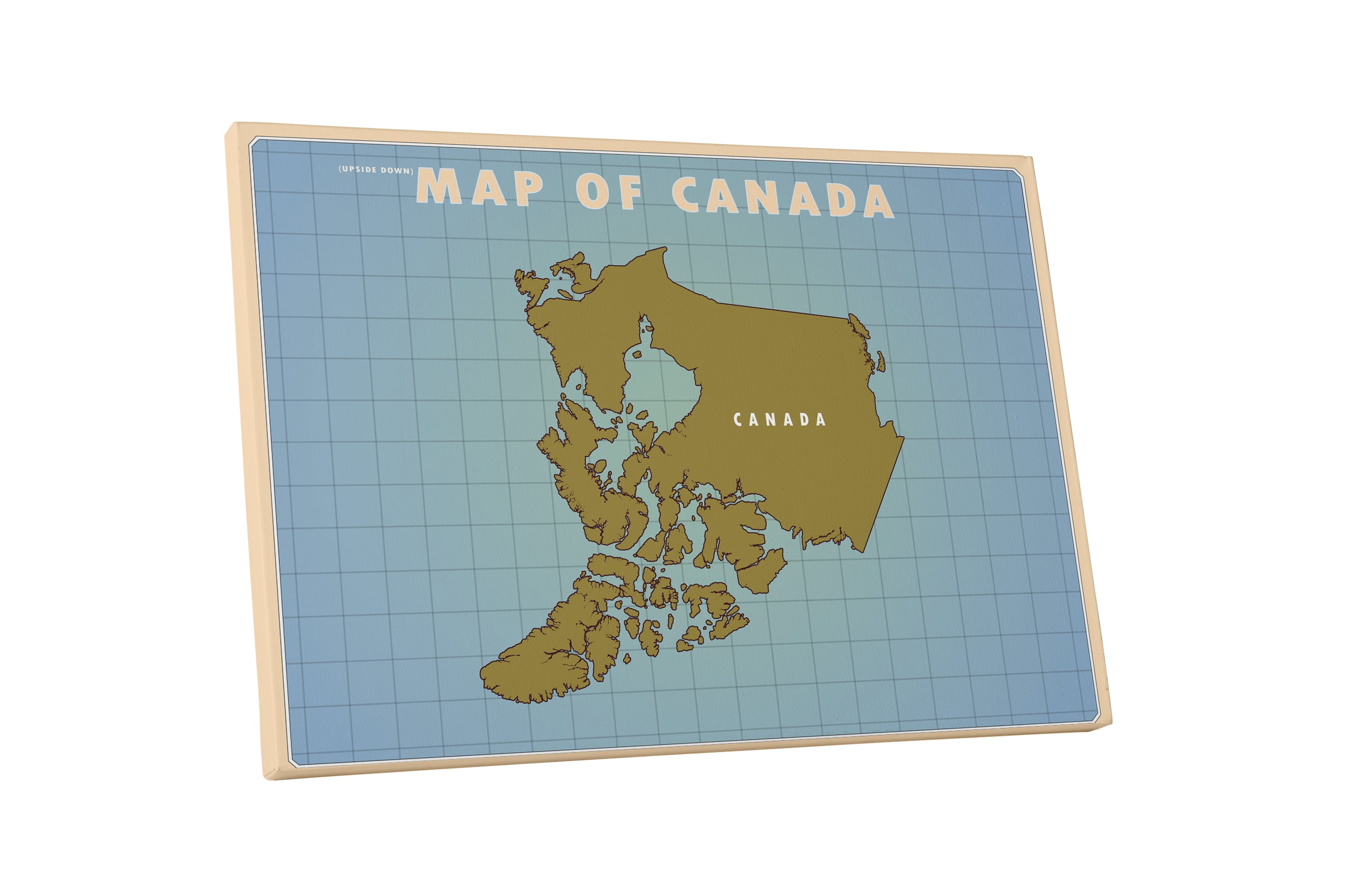 Pingo World 0127QD3YRT4 "Map of Canada Upside Down" Gallery Wrapped ...
