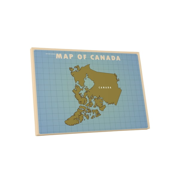 Pingo World 0127QD3YRT4 "Map of Canada Upside Down" Gallery Wrapped ...