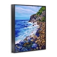 Stupell Industries Cliffside Ocean Spray Black Framed Giclee Art ...
