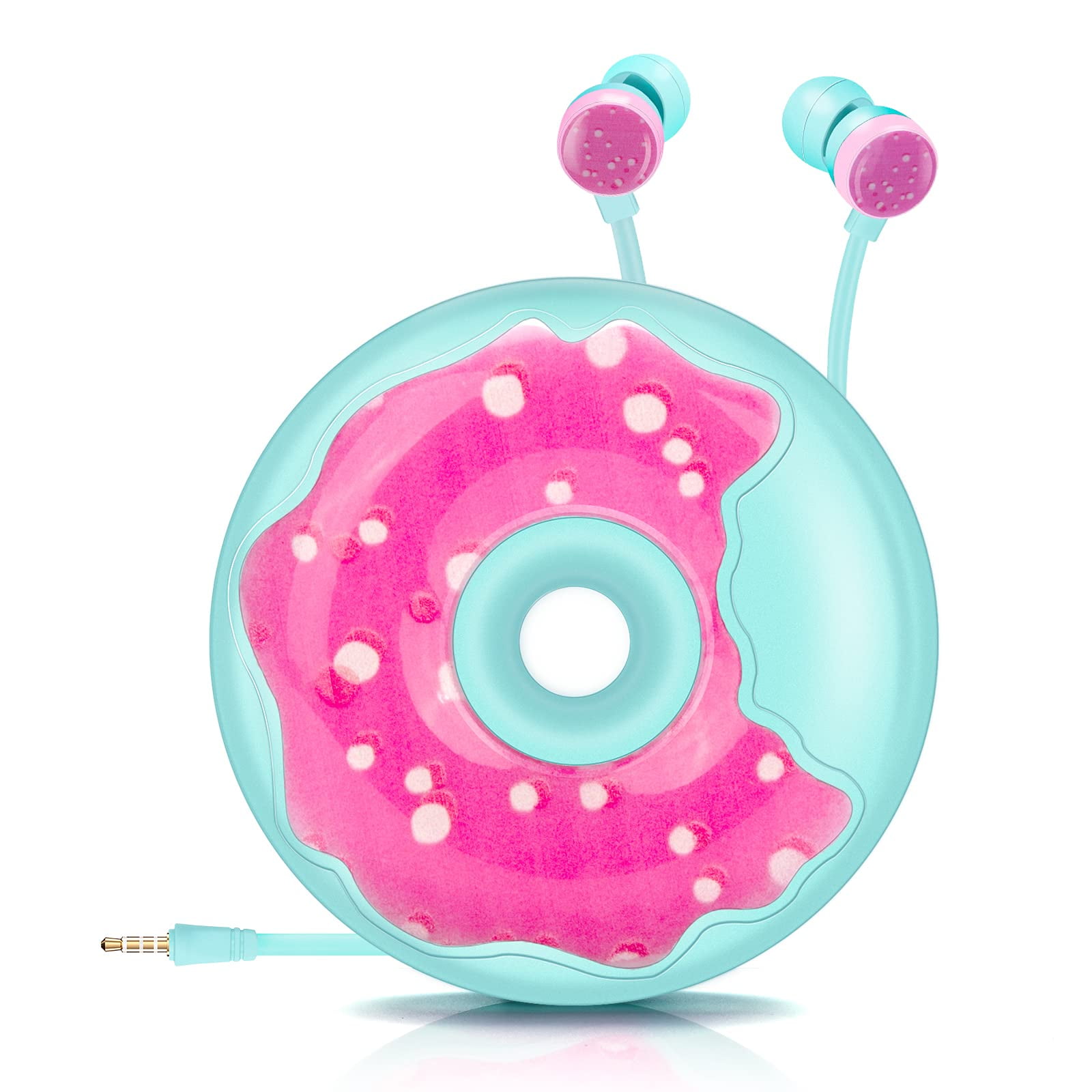 Cute Donut Earbuds for Kids, Kid Size Wired Earbud & in-Ear Headphones ...