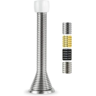Spring Door Stop(78mm/3.07") 5Pcs, Metal Flexible Spring Door Stopper ...