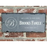 Beautifully Handcrafted and Customizable Slate Home Address Plaque (18 ...
