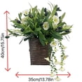 Artificial Olive Flower Hanging Basket Wreath With Delicate Design ...