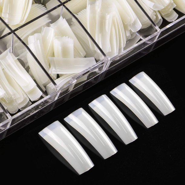 Coffin Nail Tips Natural 500pcs Acrylic Nail Tips Coffin Fake Nail