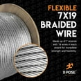 7 x 19 Galvanized Steel Aircraft Cable Wire - 3/8" - 500' Reel - 14,400 ...