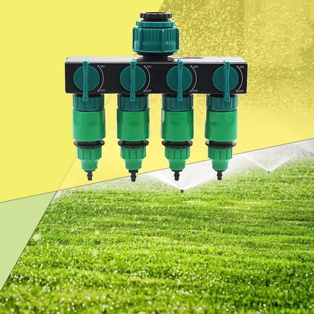 Clairlio Garden Irrigation 4 Way Tap Hose Splitter Drip 4/7 8/11 Pipe ...