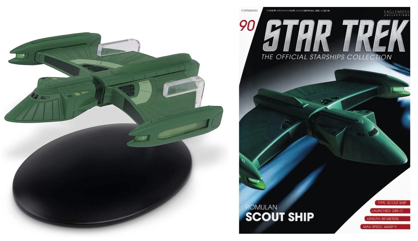 Star Trek - Romulan Scout Ship w/ Magazine #90 Eaglemoss Official ...