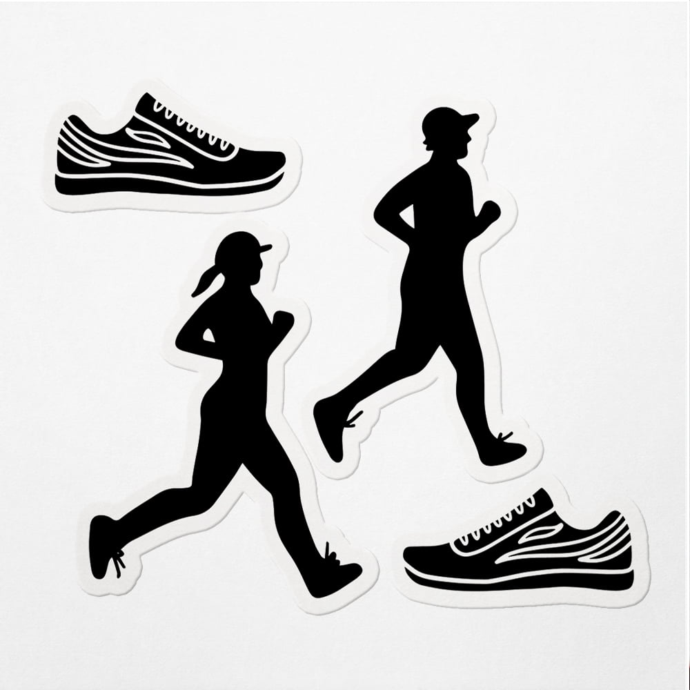 Vinyl Stickers Decals Of Jogging Sport - Waterproof - Apply On Any ...