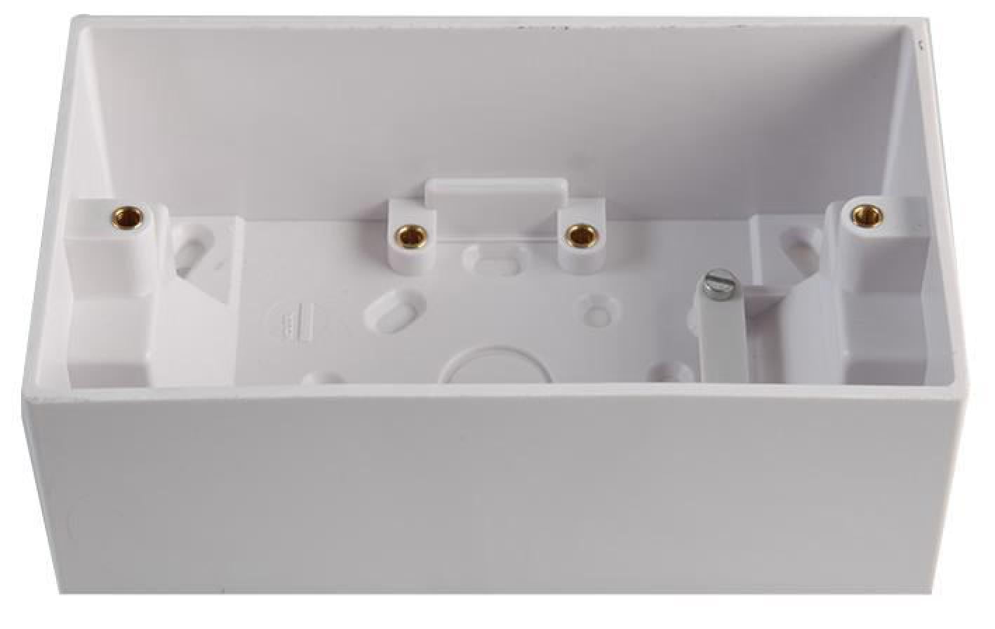 VOLEX ACCESSORIES - 2 Gang Pattress Box, 47mm White - Walmart.com