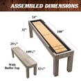 9-ft Monteray Shuffleboard Table with Buffet Top, 2-in-1 Game Table ...