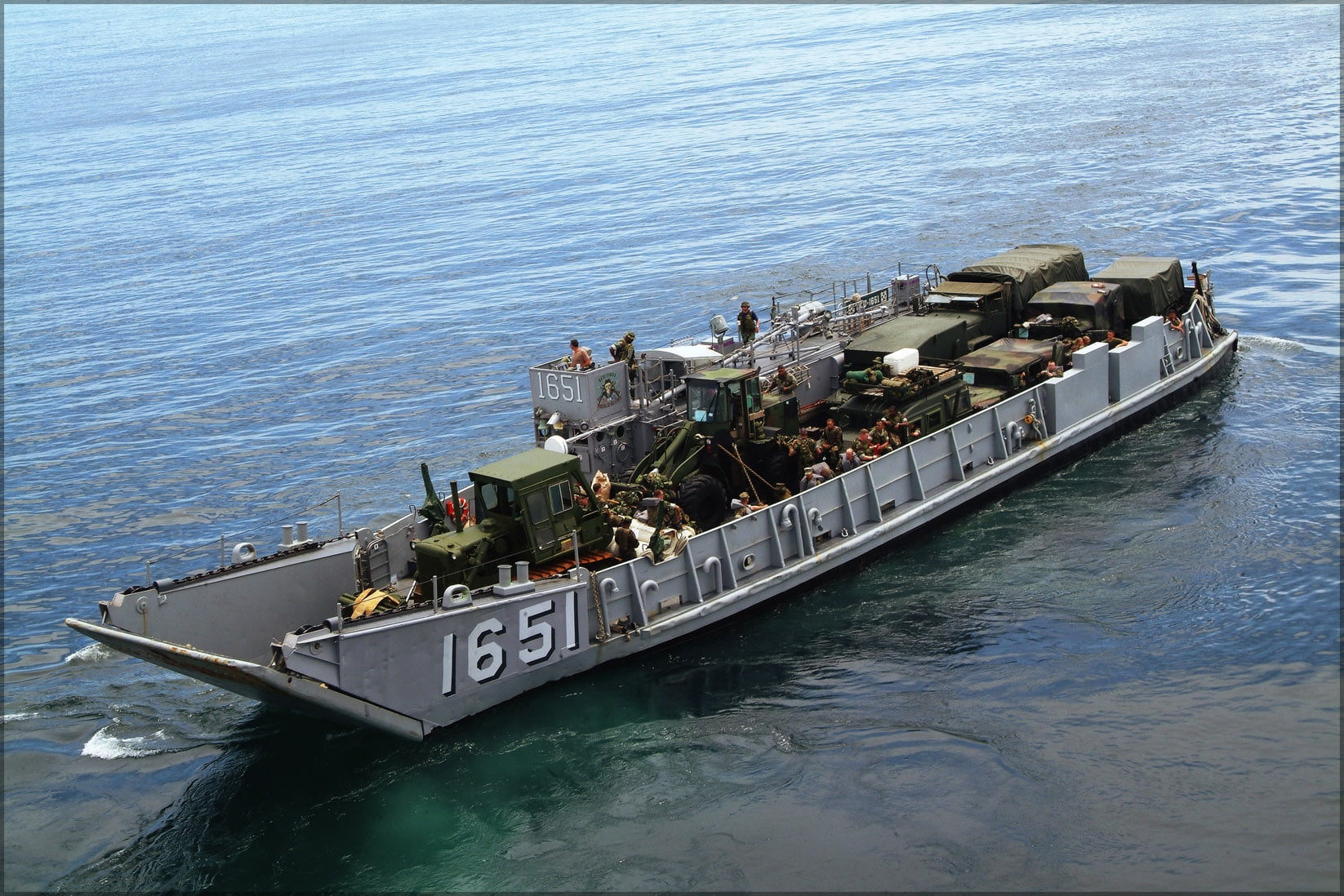24"x36" Gallery Poster, Landing Craft-Utility (LCU) boat transports ...