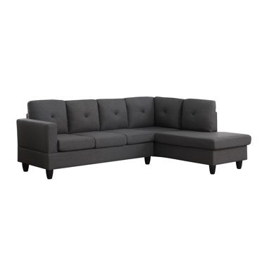 ZAFLY L-Shaped Couch, Sectional Corner Couches and Sofas with Linen ...