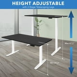 Mount-It! Electric Sit-Stand Desk with 55" Desktop, Ergonomic, White ...