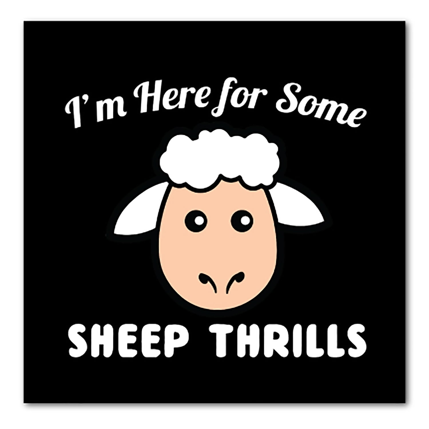 DistinctInk Custom Bumper Sticker - 10" x 10" Decorative Decal - Black ...