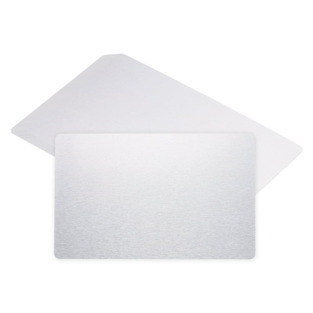 Uxcell Metal Business Cards Blank Name Card Sublimation Engraving ...