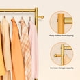 Small Clothes Rack with Wheels 60" Garment Rack with Shelves Portable ...