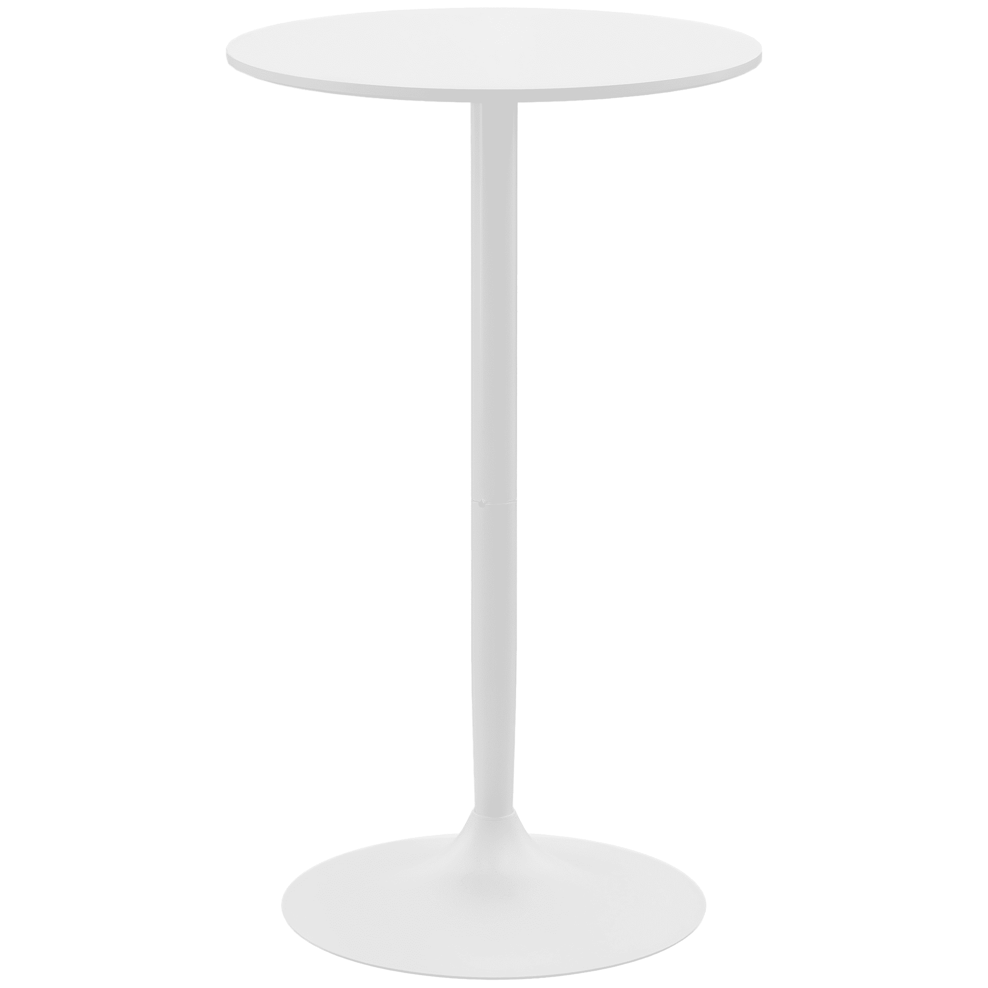 HOMCOM Round Bar Table for 2 People, High Pub Table with Steel Base ...