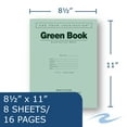 Green Books Exam Book Wide/Legal Rule, 11 x 8.5, White, 8 Sheets ...