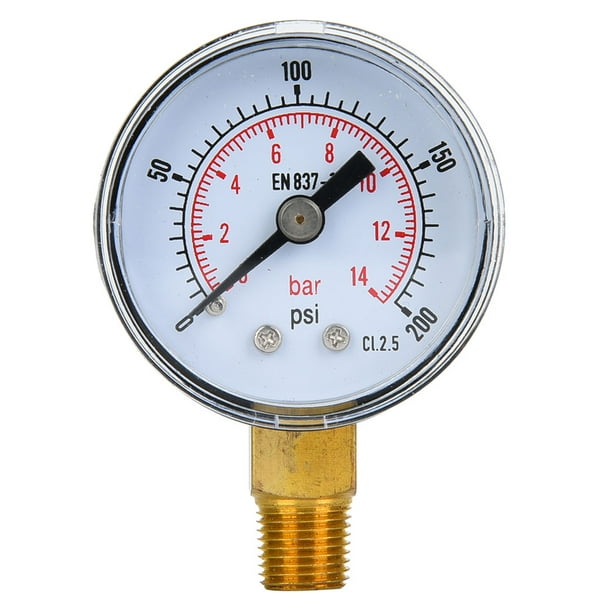Air Pressure Gauge,Mechanical Pressure Gauge 1/8inch Water Pressure ...