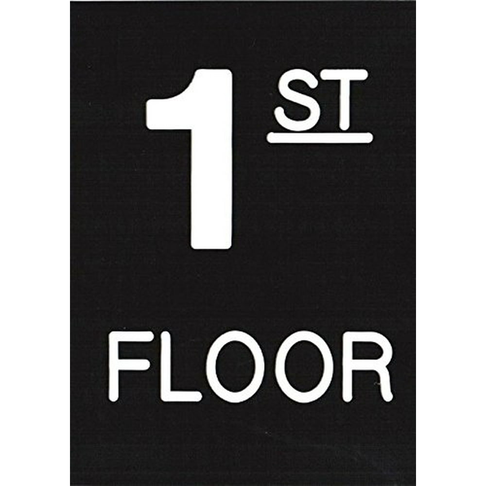 Floor number Sign - one (1) Engraved Plastic - Walmart.com - Walmart.com