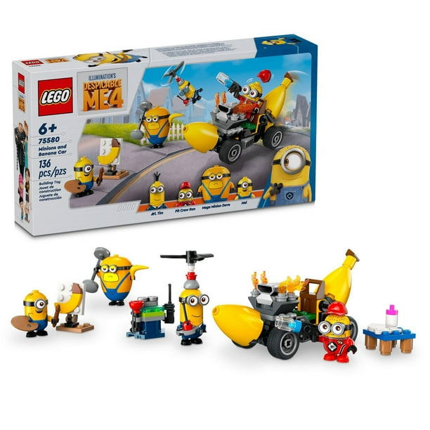 LEGO Despicable Me 4 Minions and Banana Car Toy Gift for Kids, Fun ...