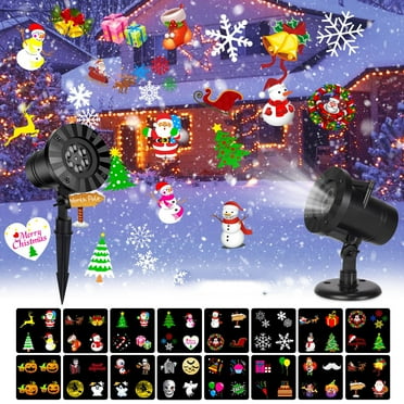 Outdoor/Indoor Projector: 16-Pattern LED Projection Light for Christmas ...