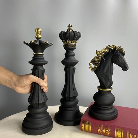 Chess King Queen Knight Resin Crafts International Chess Statue ...
