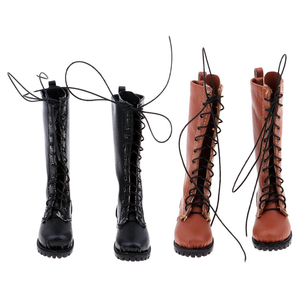 2pair 1/6 PU Leather Male Shoes for 12'' Action Figure Men Soldier Toy ...