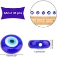 1 Box Handmade Lampwork Beads Strands Flat Round Blue 10x4mm Hole: 1mm ...