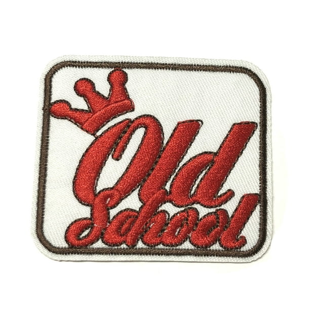 Old School 2.75" W x 2.5" T Iron/Sew On Decorative Patch - Walmart.com ...
