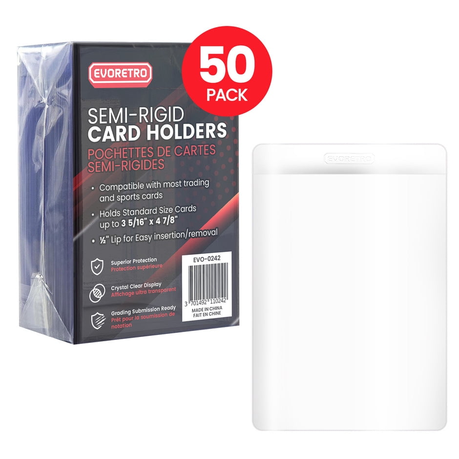 Click here for Evoretro 50-Pack Semi-Rigid Card Holders - 3.3X4.8... prices