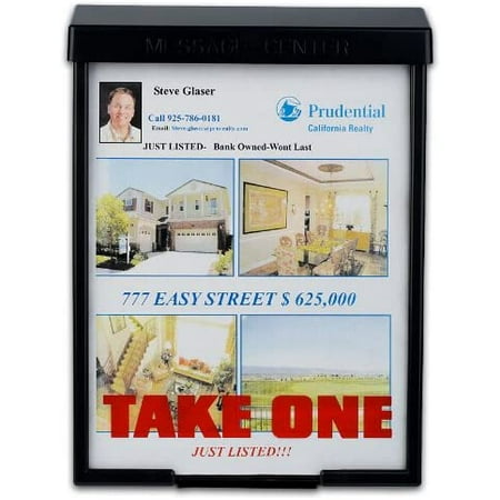 Black Snap Shut Brochure Box Brochure Holder Flyer Box Black Outdoor ...