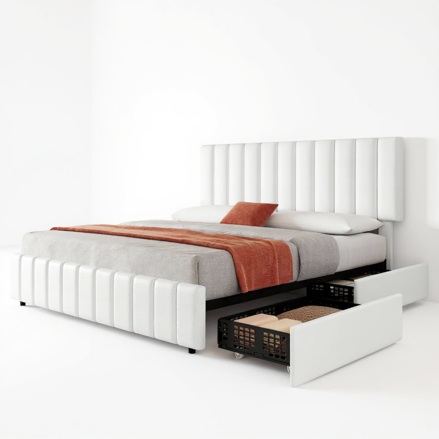 Click here for Garvee Queen Size Metal Platform Bed Frame With 4... prices