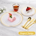 350-Piece Gold Disposable Dinnerware Set for 50 Guests Including Plates ...