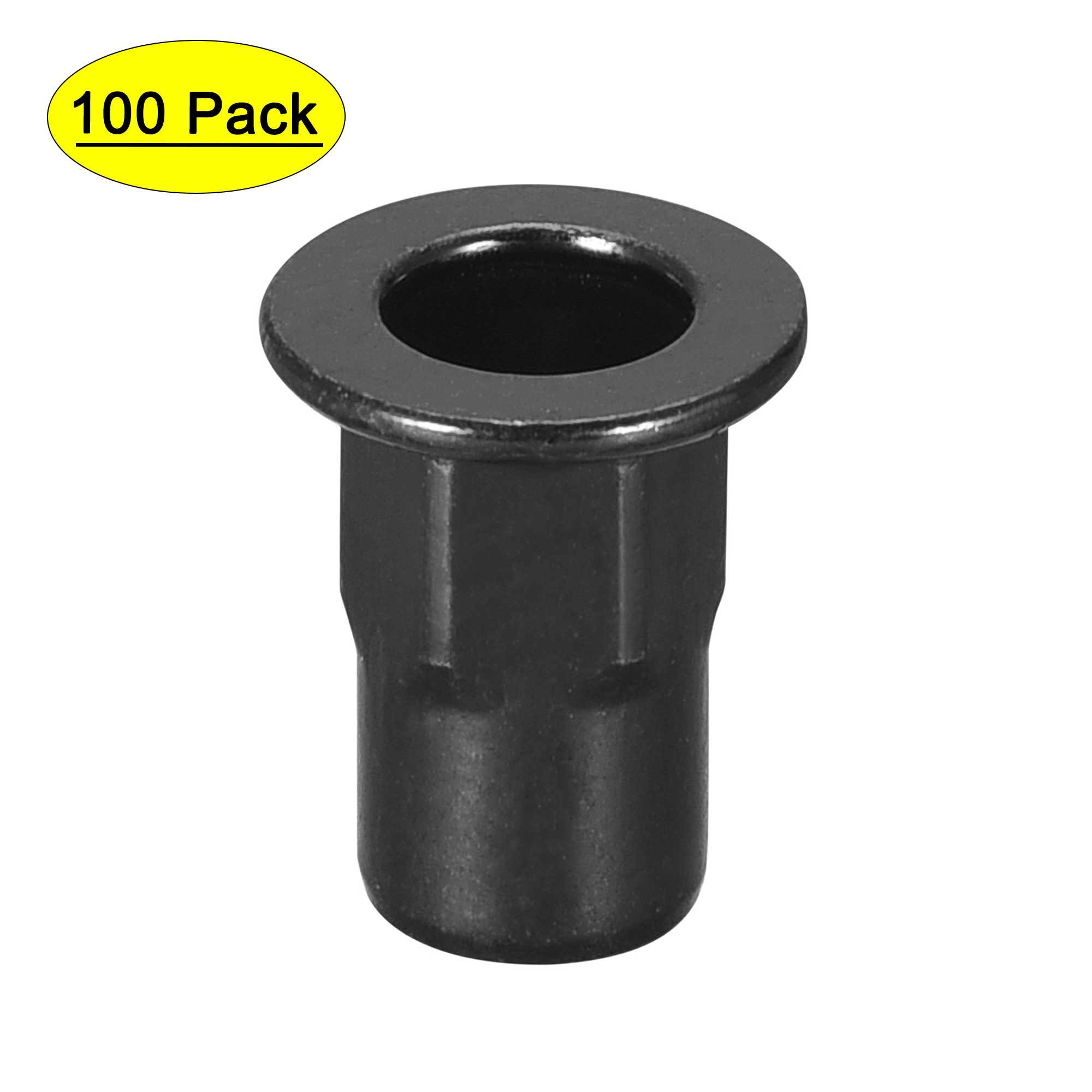 M4 Rivet Nuts, Thread Half Hexagonal Carbon Steel Zinc-Plated Flat Head ...