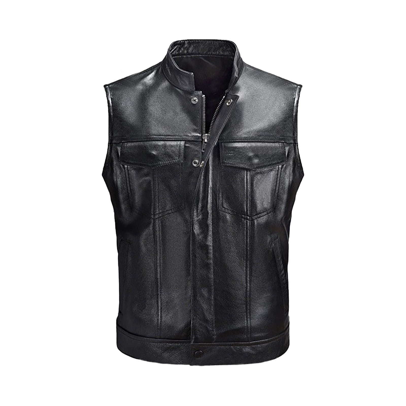 Click here for Visit The Sunlet Store Mens Leather Motorcycle Ves... prices