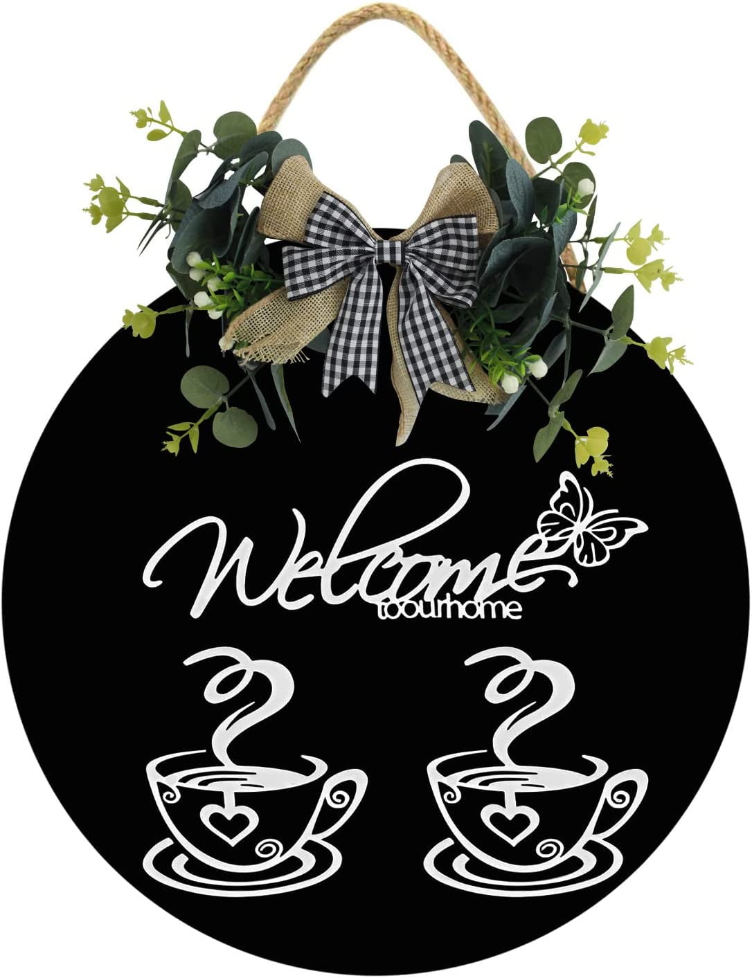 Eveokoki 11" Welcome To Our Home Coffee Sign,Coffee Bar Sign Farmhouse ...