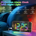 Projection Alarm Clock, 7.4" LED Mirror Digital Clocks Large Display ...