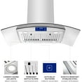 36 Inch Island Range Hood 900CFM Gesture & Touch Control Ceiling Mount ...