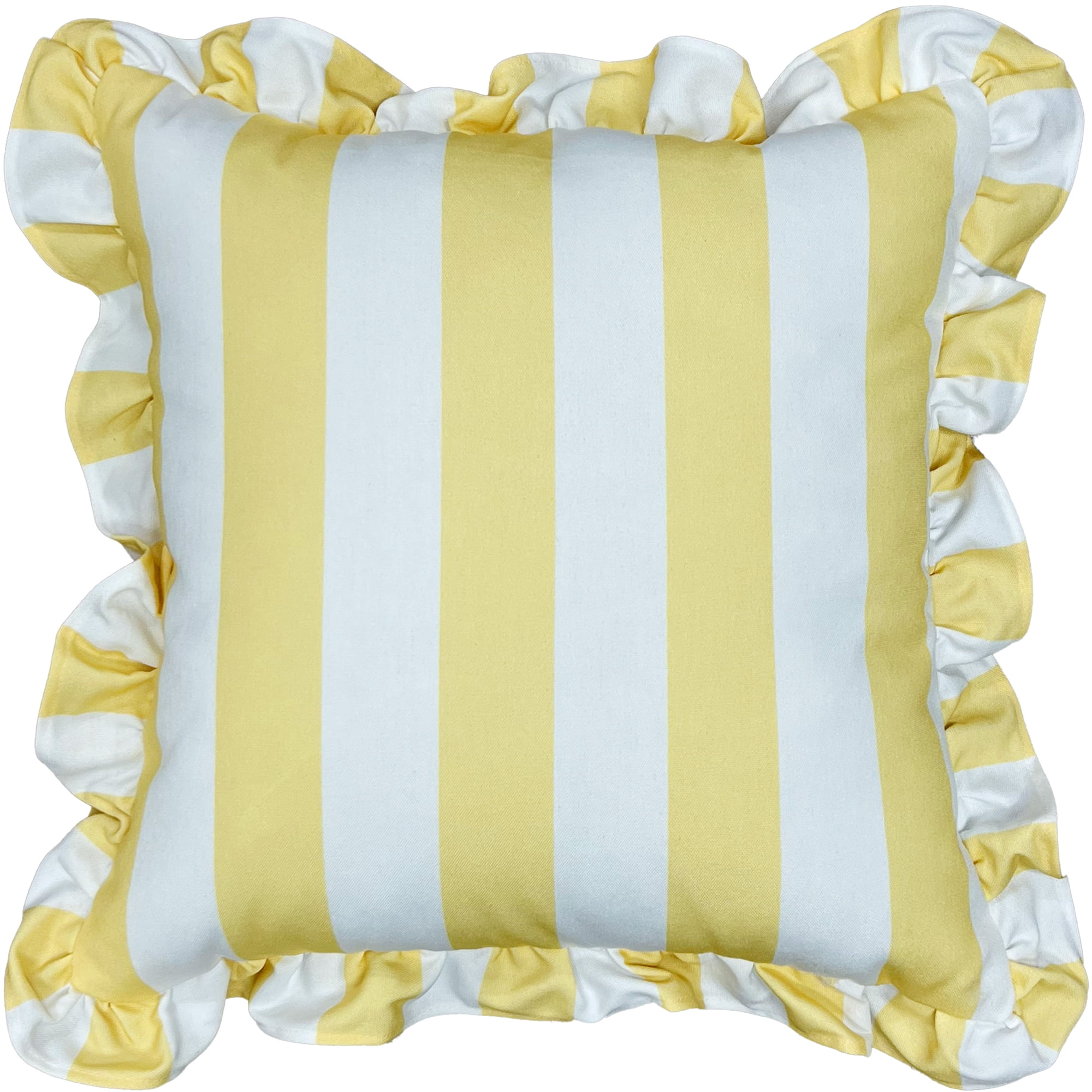 Click here for Mainstays 18x18 Spring Ruffle Yellow Polyester Dec... prices