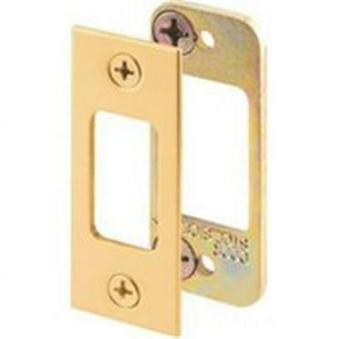Maximum Security Latch Strike, 1-1/4 in. x 7-7/8 in., Steel, Brass ...
