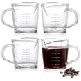AOUHML-4 Pack Double Spouts Measuring Cups Espresso Shot Glass with ...