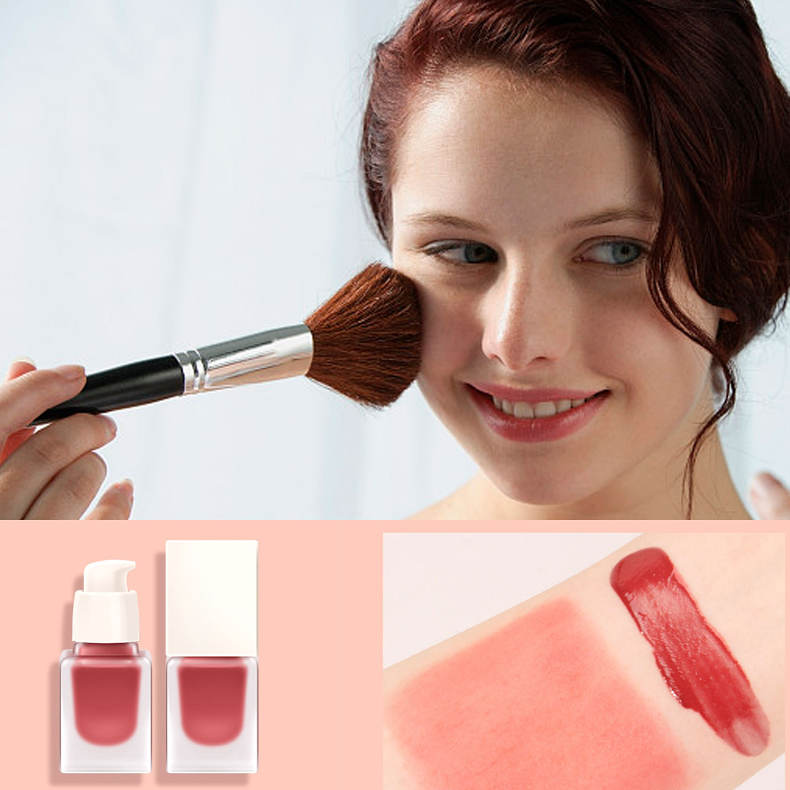 Buy ibaste Liquid Blush, Portable Pearl Moisturizing Cheek Liquid ...