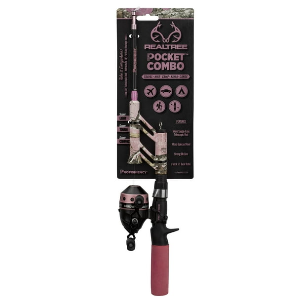 Realtree Pink Pocket Combo Micro Telescopic Spincast Combo - Walmart.com