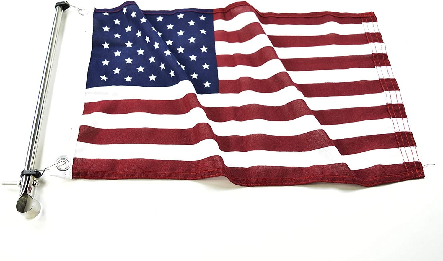 MARINE CITY Boat Stainless-Steel Adjustable Clamps Rail Mount Flag ...