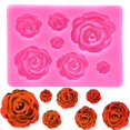 Cake Mold, Food Grade Silicone Assorted Size Rose, 1 Pack Multi-size ...