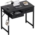 32 Inch Small Computer Desk with 2 Drawers for Bedroom Study Writing ...