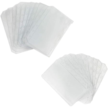 6-Hole Clear PVC Waterproof Binder Pockets Page Paper Sheet Refills ...