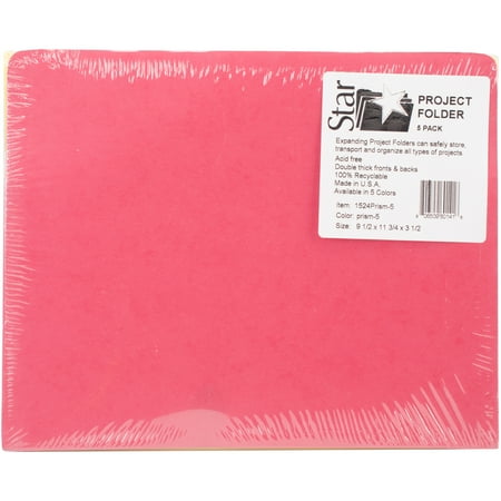 Student Project Folders 9.5"X11.75"X3.5" 5/Pkg-Prism (Assorted ...
